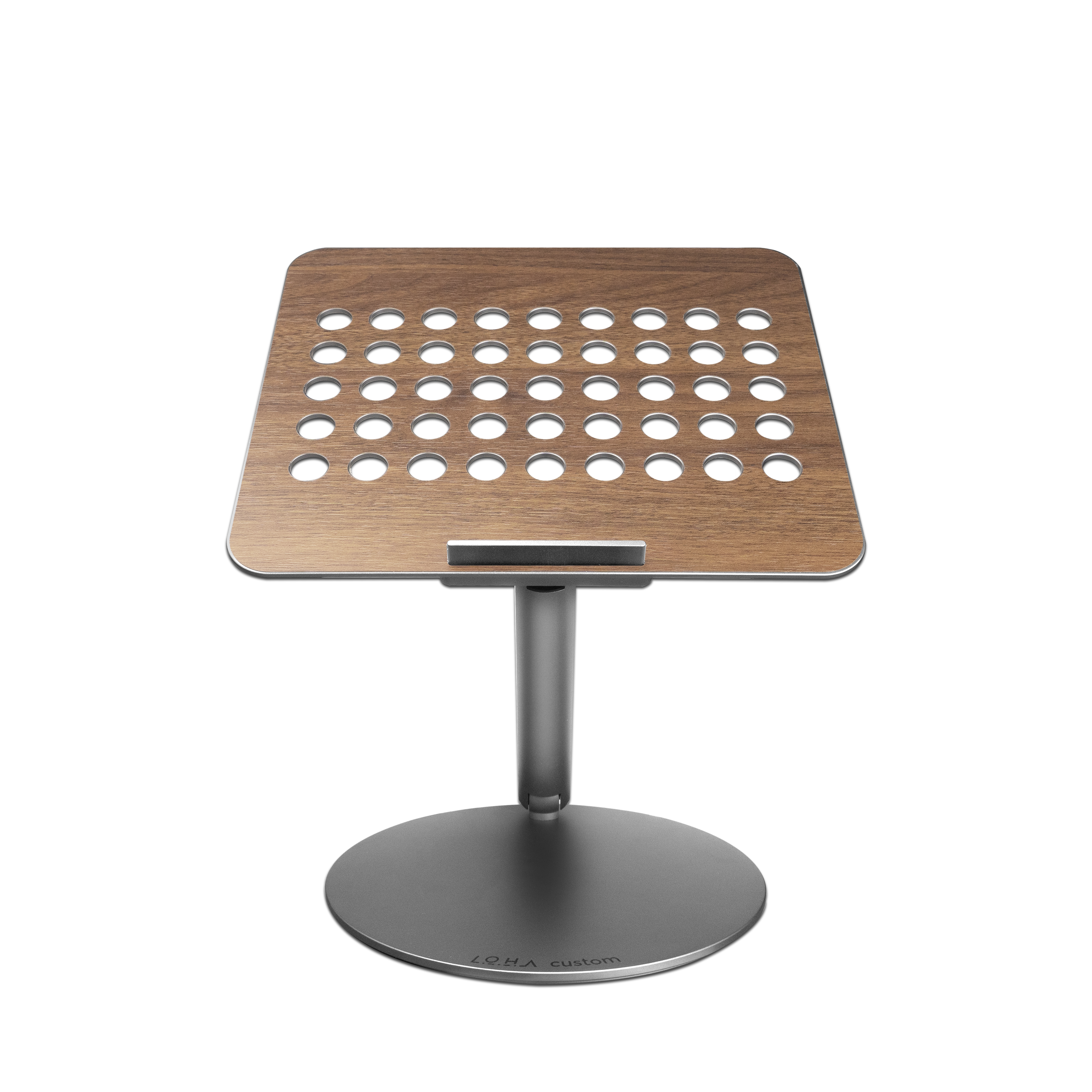 Black Walnut Wood & Aluminum Laptop Stand – Loha Custom