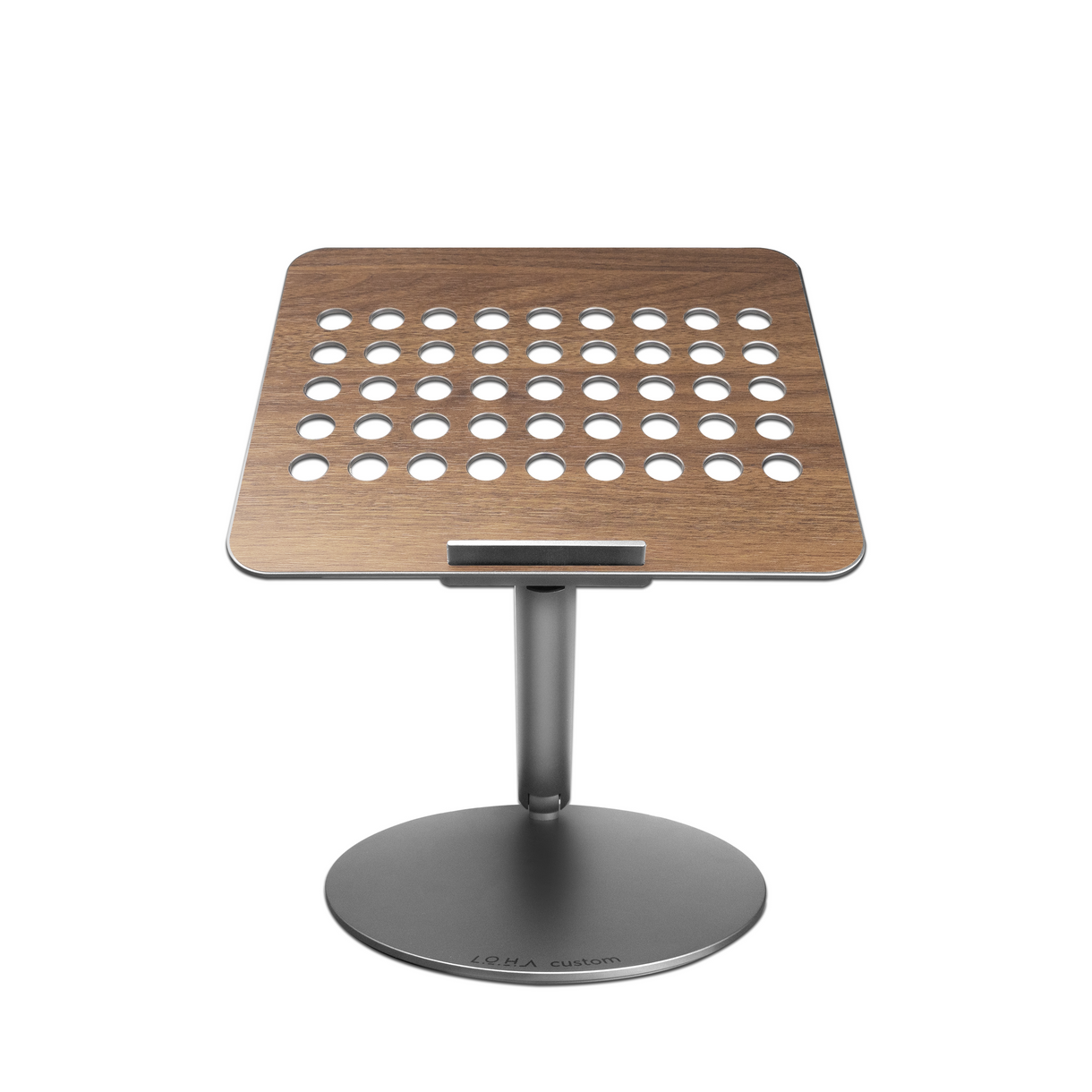 Black Walnut Wood & Aluminum Laptop Stand – Loha Custom