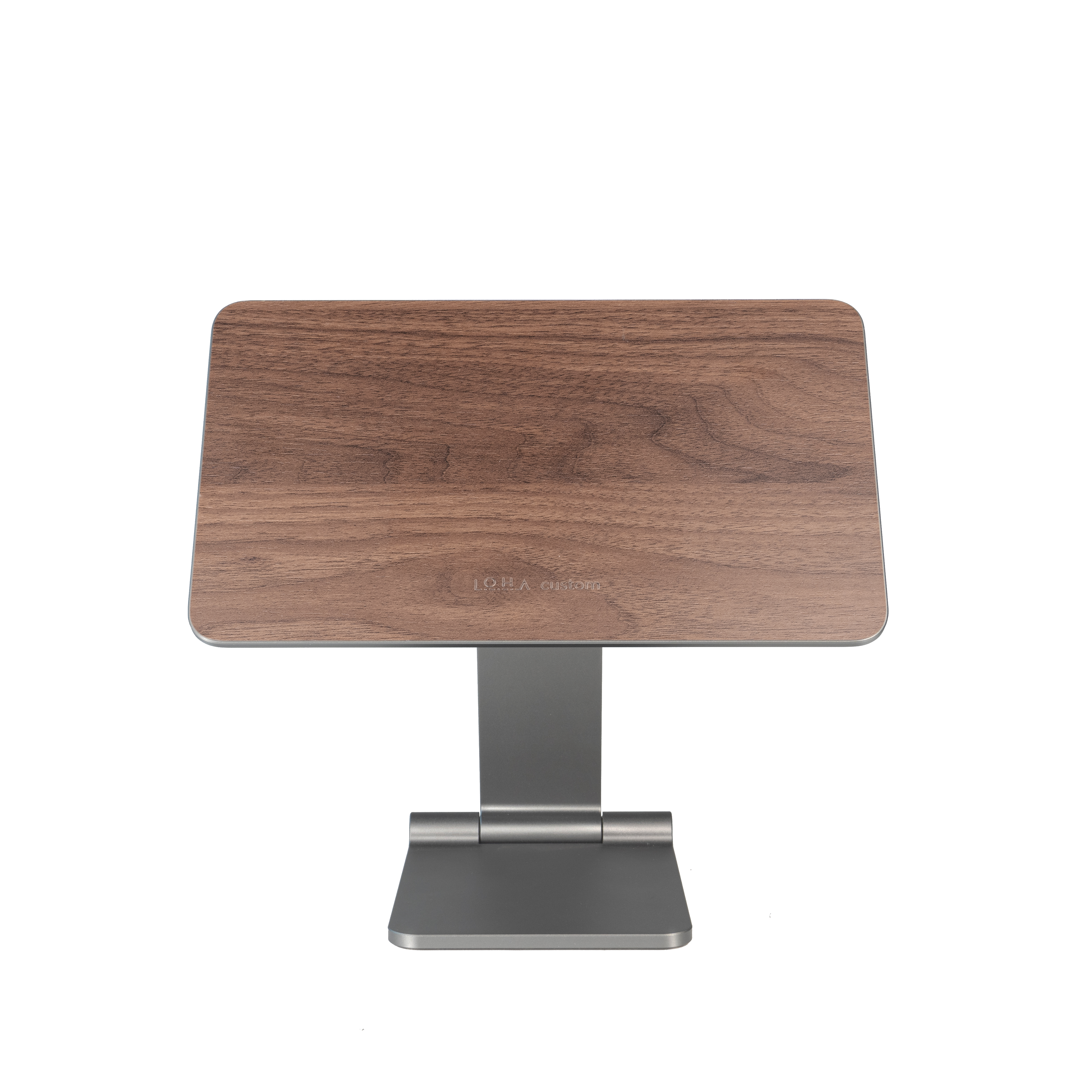 Black Walnut Wood & Aluminum Magnetic Stand for iPad – Loha Custom